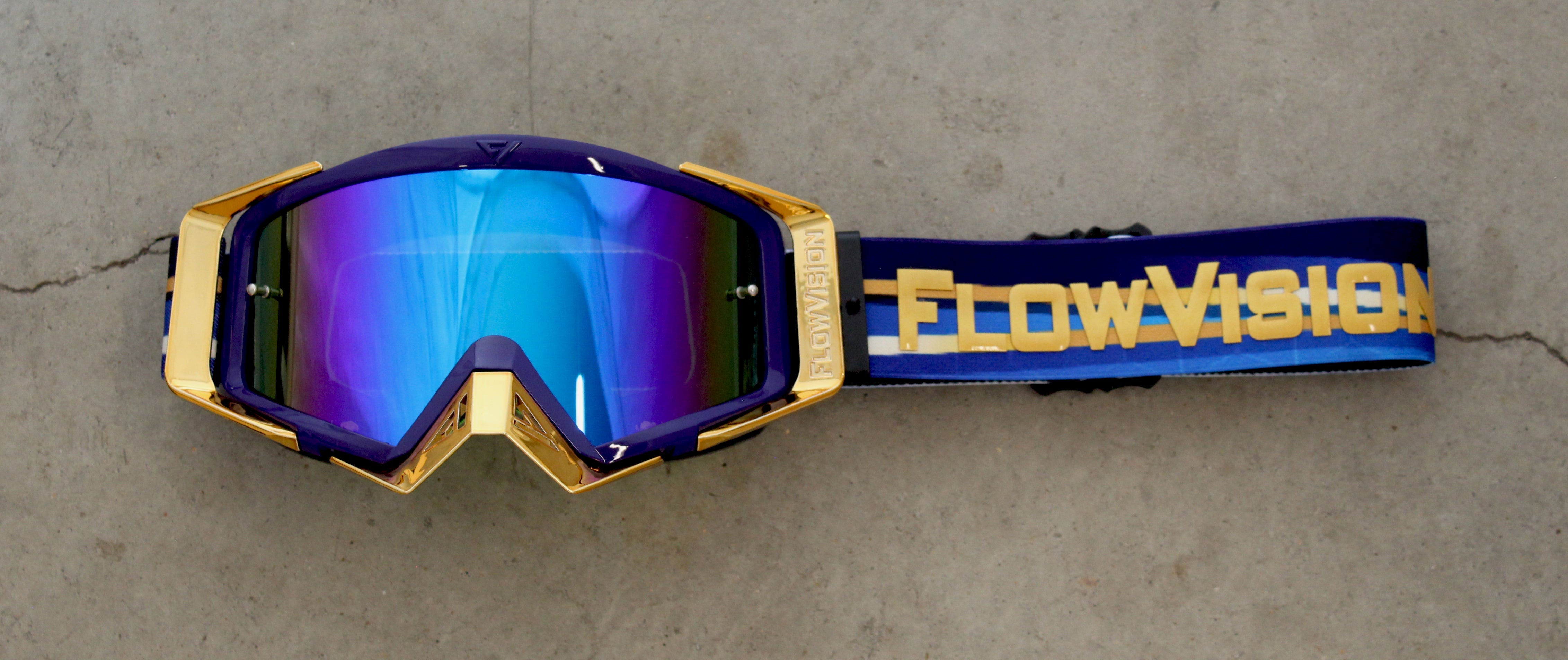 Flow Vision Rythem™ Motocross Goggle: Blue Angel – Money Inc Motorsports