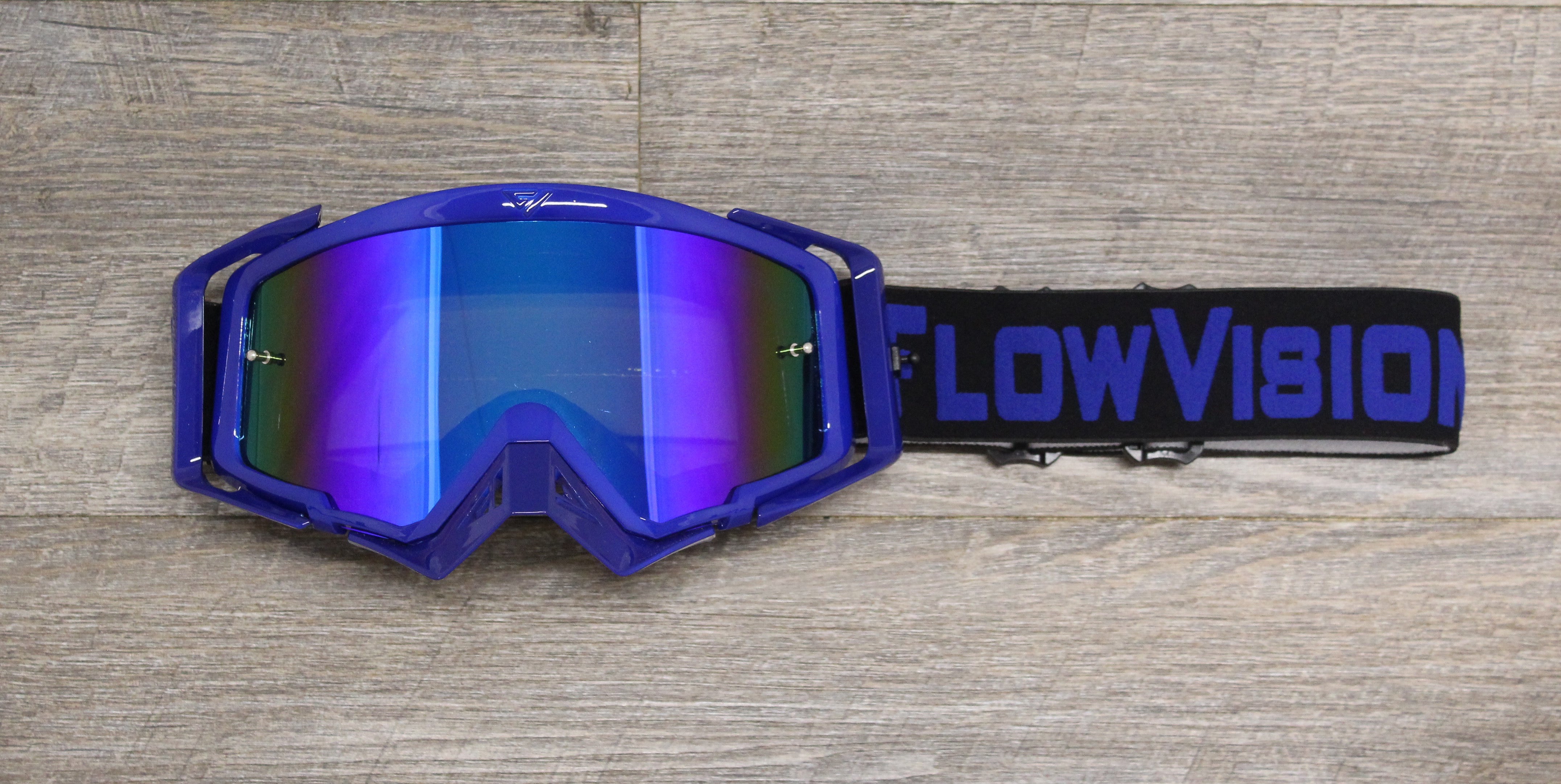 Flow Vision Rythem™ Motocross Goggle: BlueLine – Money Inc Motorsports