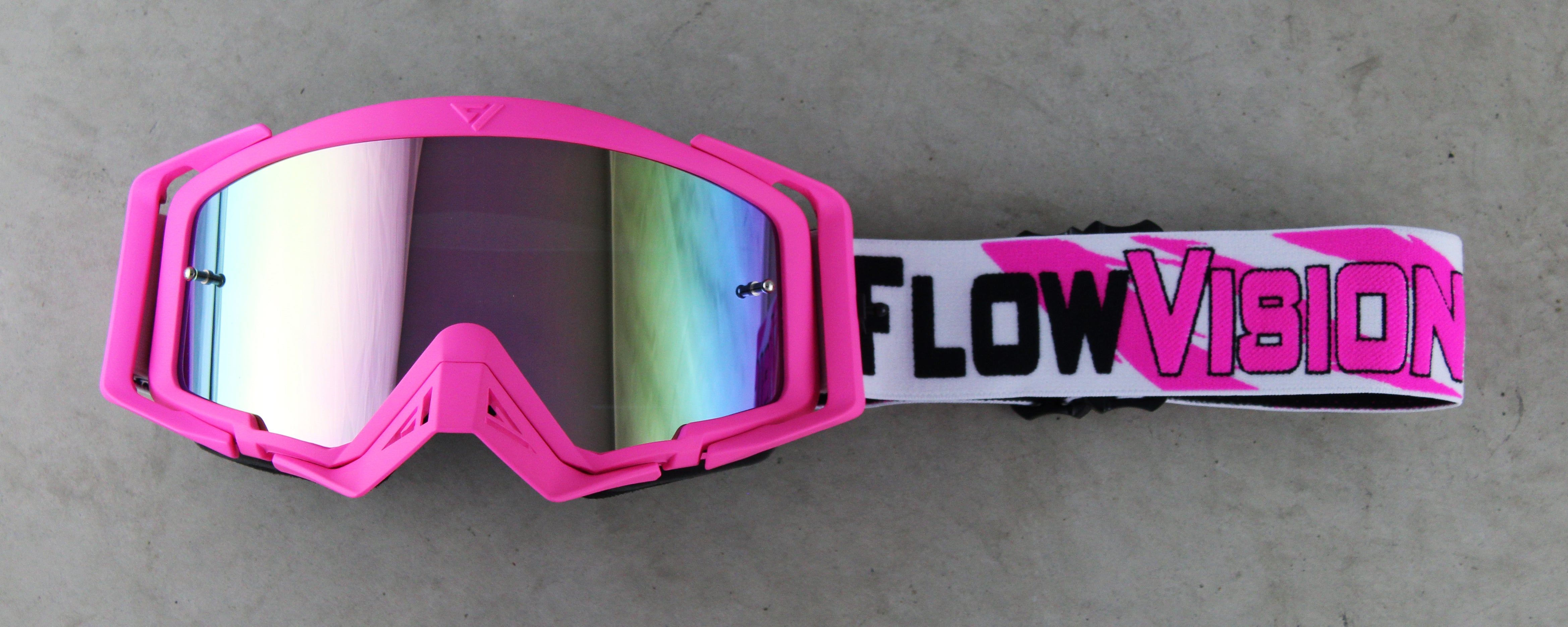 Flow Vision Rythem™ Motocross Goggle: Flamingo – Money Inc Motorsports